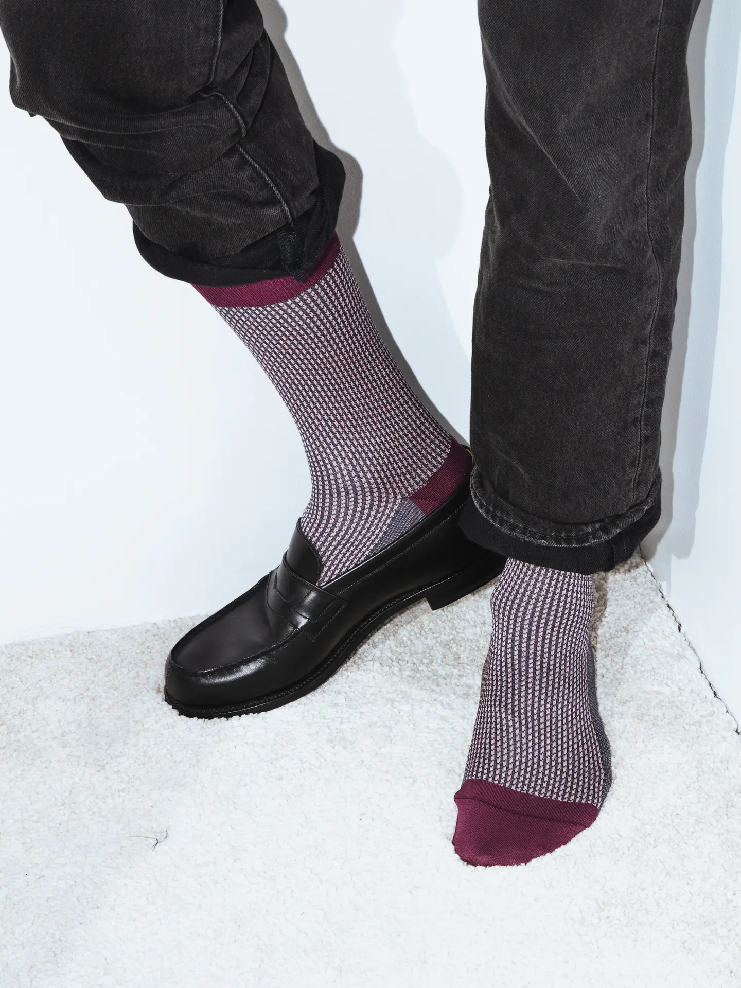 【Tabio MEN】JQ千鳥柄レギュラーソックス ( 062142088 ) | 靴下屋公式通販 Tabio オンラインストア