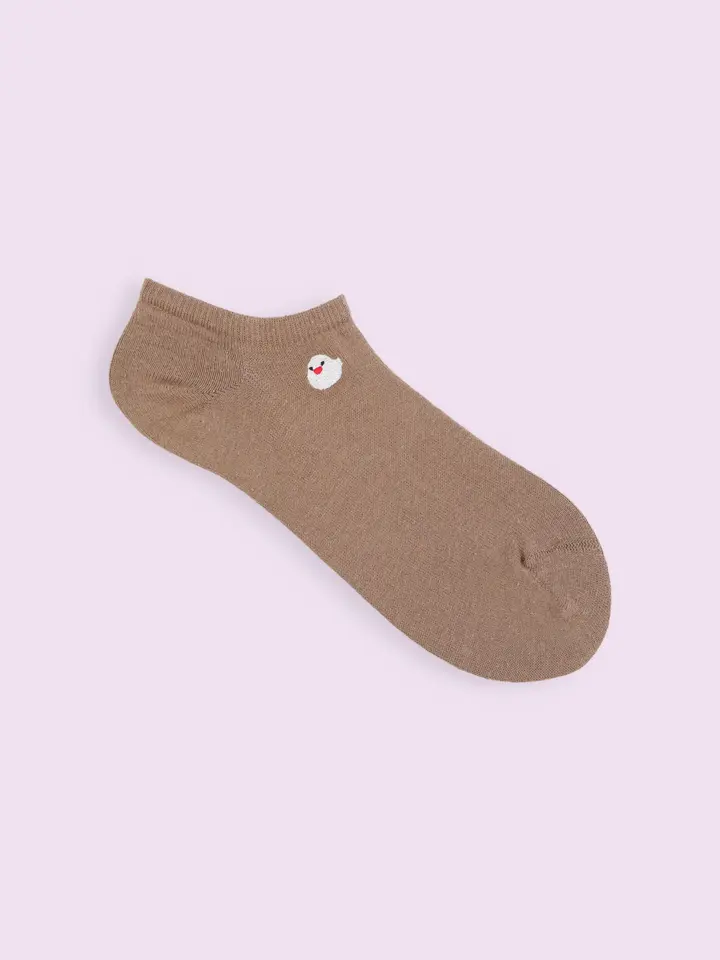 【3足1,386円】綿麻 鳥ちゃん刺繍スニーカー用ソックス ( 031120321 ) | 靴下屋公式通販 Tabio オンラインストア