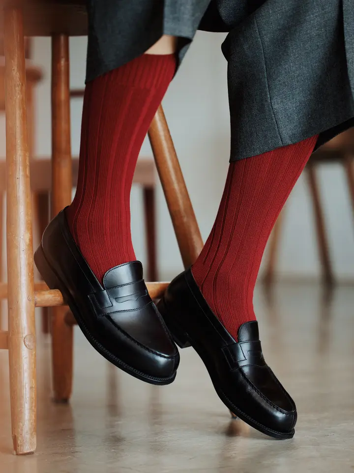 【WEB限定】TABIO'S COTTON 太リブレギュラーソックス(25.0～27.0cm) ( 082149096 ) | 靴下屋公式通販 Tabio オンラインストア